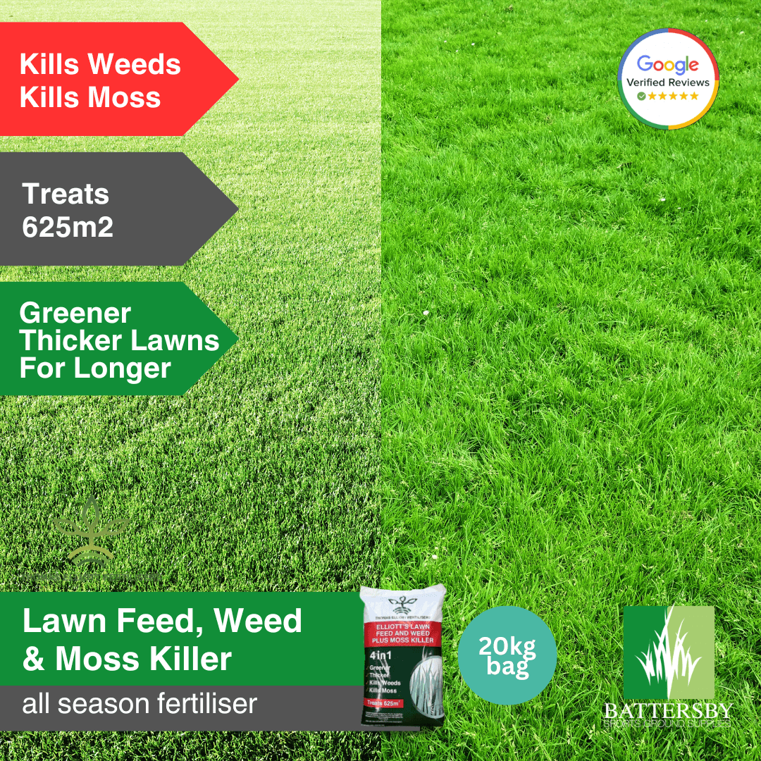 Lawn Feed Weed and Moss Killer - 20kg for Greener Grass